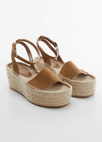 Mango Ari Platform Leather Wedge Sandals | Freemans