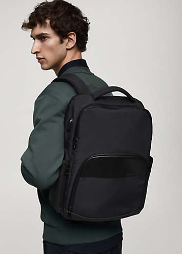 Mango Mens Black Moss Backpack | Freemans