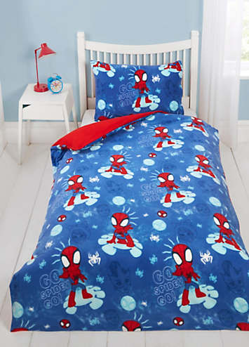 Marvel Spiderman Go Spidey Fleece Single Duvet Cover Set | Freemans