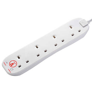 Masterplug 4-Socket Extension Lead - 4m | Freemans