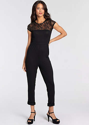 Melrose Lace Short Sleeve Jumpsuit | Freemans