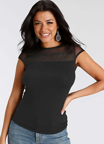 Melrose Mesh Panel Top | Freemans