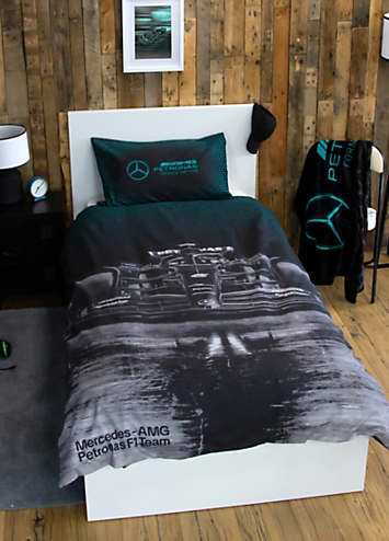 Mercedes F1 Stealth Single Panel Duvet Cover Set | Freemans