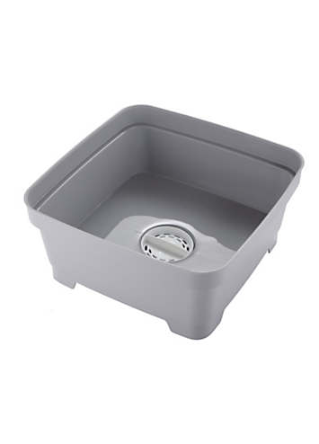 Minky Washing Up Bowl with Removable Plug - Grey/White | Freemans
