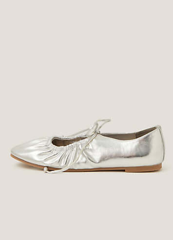 Monsoon Blair Metallic Ballet Flats | Freemans