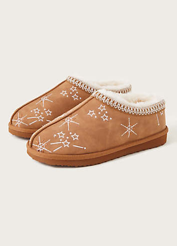 Monsoon Embroidered Mule Slippers | Freemans
