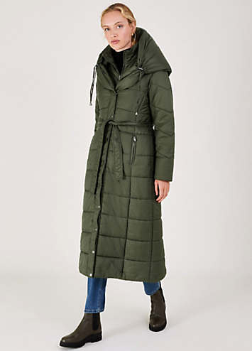Monsoon Lorena Padded Belted Maxi Coat | Freemans