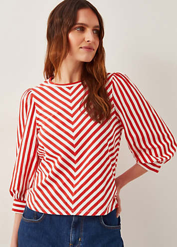 Monsoon Sally Stripe Jersey Top | Freemans