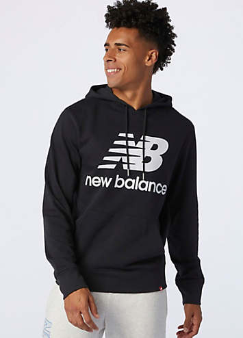 New Balance Stacked Logo Fleece Hoodie | Freemans