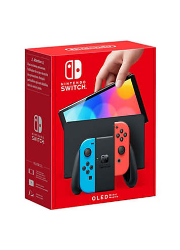 Nintendo Switch OLED Neon Blue & Red | Freemans
