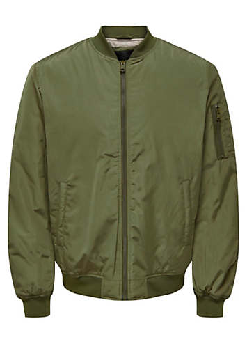 Only & Sons Side Sleeve Pocket OTW VD Bomber Jacket | Freemans