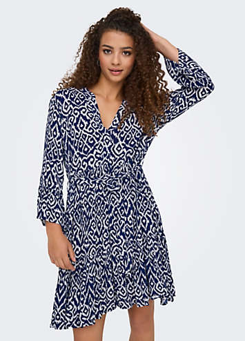 Only Clementine Three-Quarter Sleeve Dress | Freemans