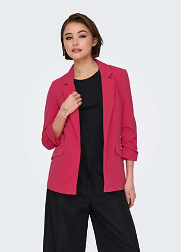 Only Three-Quarter Sleeve Short Blazer | Freemans
