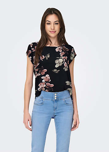Only Vic Short Sleeve Floral Blouse | Freemans