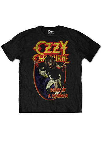 Ozzy Osbourne Unisex Adult Diary Of A Madman Cotton T-Shirt | Freemans