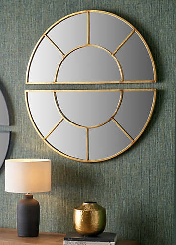 Pacific Metal Half Moon Section Wall Mirror | Freemans