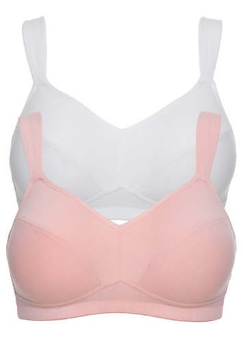 Pack of 2 Non-Wired Bras by bonprix | Freemans
