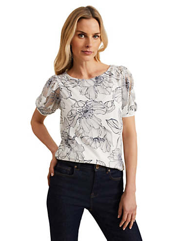 Phase Eight Kelly Floral Burnout Top | Freemans