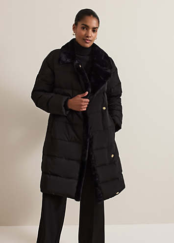 Phase Eight Kim Midi Fur Puffer Coat | Freemans