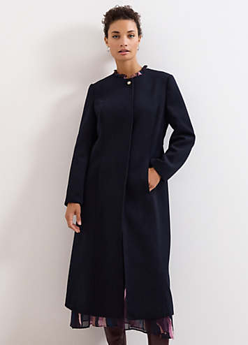 Phase Eight Loretta Navy Coat | Freemans