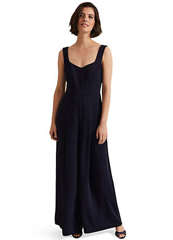 Phase Eight Mariposa Navy Lace Jumpsuit | Freemans