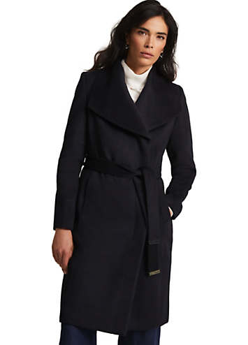 Phase Eight Nicci Navy Wool Smart Coat | Freemans