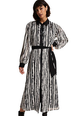 Phase Eight Serena Striped Midi Dress | Freemans