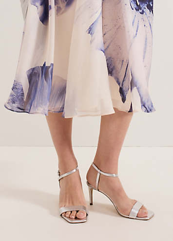 Phase Eight Silver Metallic Heels | Freemans