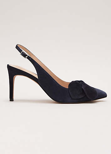 Phase Eight Suede Pointed Bow Slingbacks | Freemans