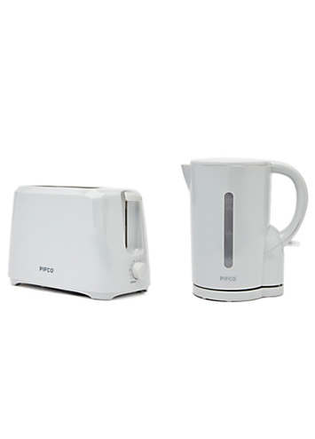 Pifco Essentials Twin Pack 1.7L Kettle & 2 Slice Toaster - Grey | Freemans