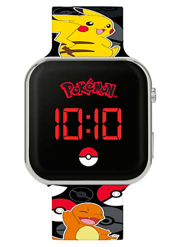 Pokemon Black LED Watch Printed Silicone Strap Freemans