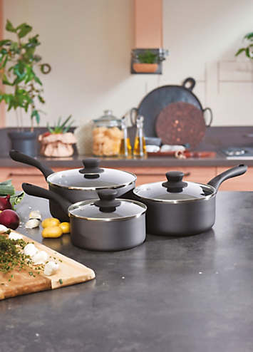 Pro Chef 3-Piece Pressed Aluminium Pan Set | Freemans