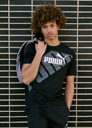 Puma ’Power Graphic’ Logo Print T-Shirt | Freemans