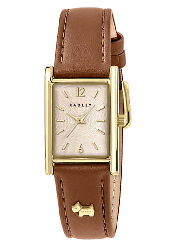 Radley London Gold Plated Case Cognac Snake Leather Strap Watch RY21898 ...