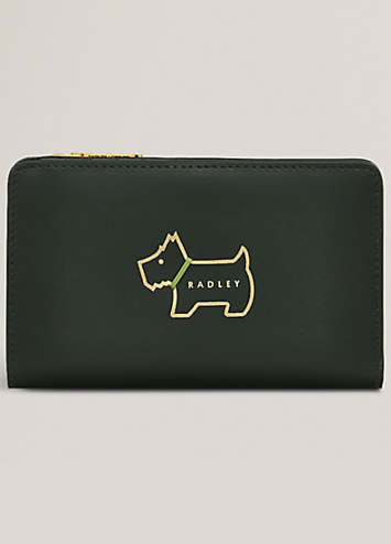 Radley London Heritage Dog Outline Racing Green Medium Bifold Purse ...