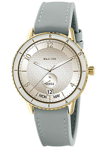 Radley London Series 57 Eucalyptus Leather & Silicone Strap Smart Watch ...