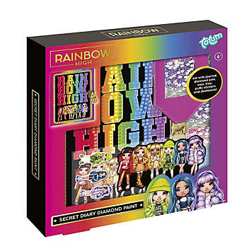 Rainbow High Hardback Secret Diary with Lock & Diamond Paint | Freemans