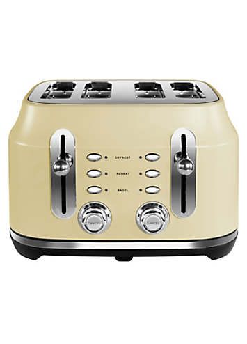 Rangemaster RMCL4S201CM Classic 4 Slice Toaster - Matt Cream | Freemans