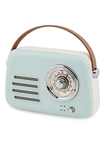 Reflex Active Retro Radio Speaker - Light Blue | Freemans