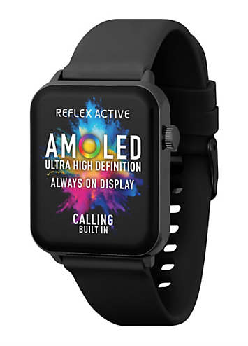 Reflex Active Series 30 Smart Calling AMOLED Watch - Black | Freemans