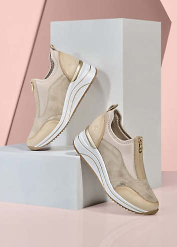 Remonte Wide Fit Slip-On Wedge Trainers | Freemans