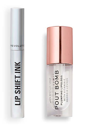 Revolution Lip Shift Ink Stain & Pout Bomb Plumping Lip Gloss Duo ...