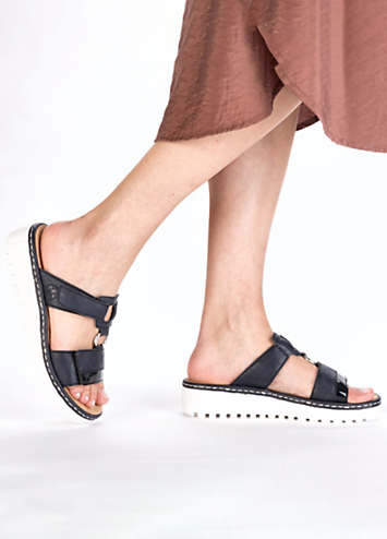 Rieker Beach Low Wedge Mules | Freemans