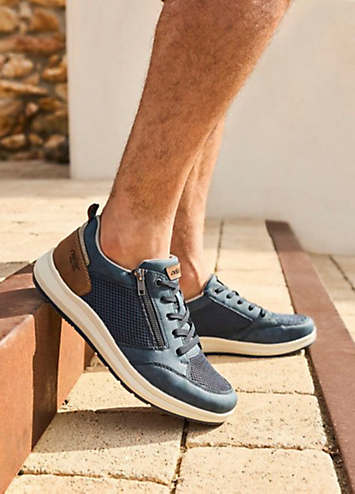 Rieker Perforated Side Zip Trainers | Freemans