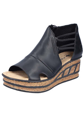Rieker Zip Detail Wedge Sandals | Freemans