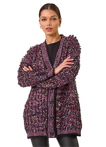 Roman Loop Knit Button Cardigan | Freemans