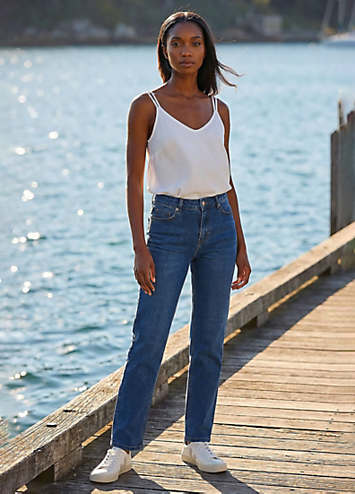 Roman Originals Petite Stretch Straight Leg Jeans | Freemans