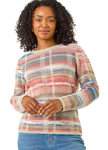 Roman Petite Check Knit Jumper | Freemans