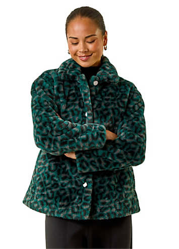 Roman Petite Leopard Fur Coat | Freemans