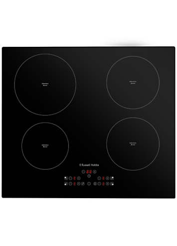 Russell Hobbs RH60IH413B Black 59cm 4 Zone Induction Hob with Touch ...